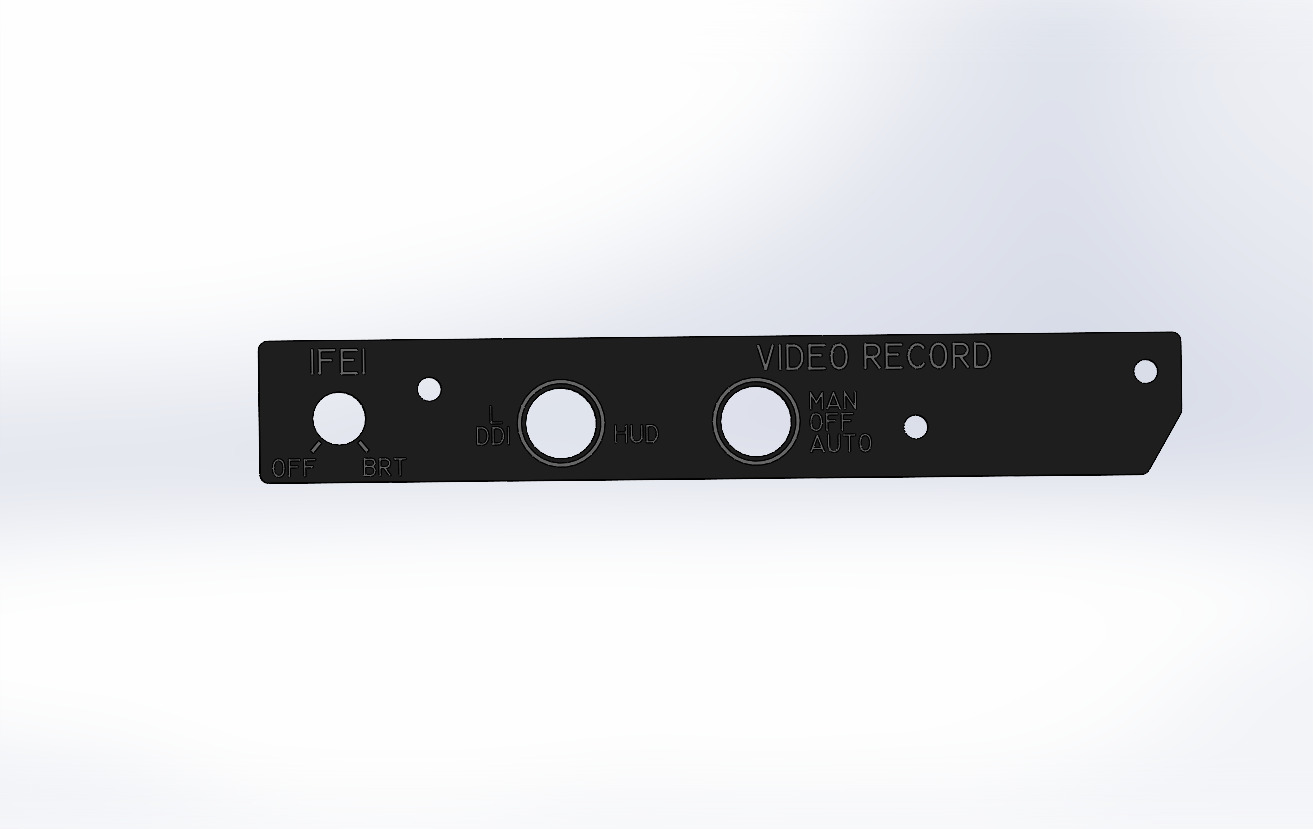 Panel HUD VIDEO sin iluminación - Toro Cockpit